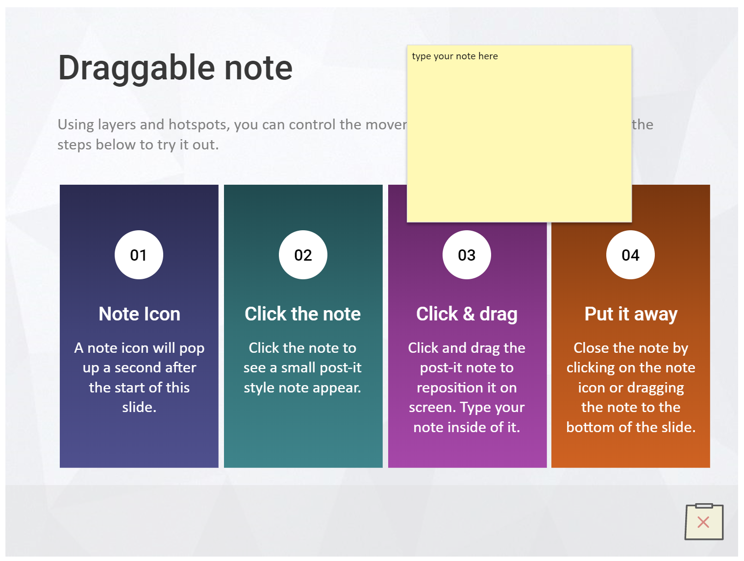 New Template! 4 Variations of Course Notes in Storyline and Rise